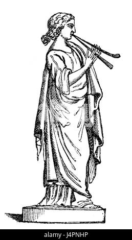 Euterpe the goddess or muse of music and lyric poetry on Clarendon ...