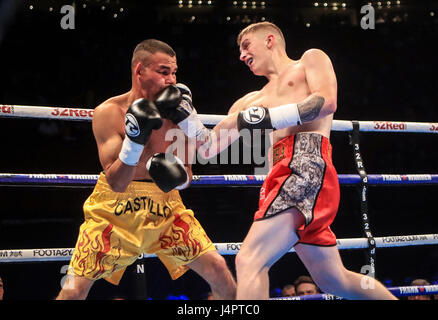 Ryan Garner (right) in action against Salvador Jimenez in the EBU ...