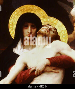 *Pieta* by William-Adolphe Bouguereau, created in 1876, depicts the ...
