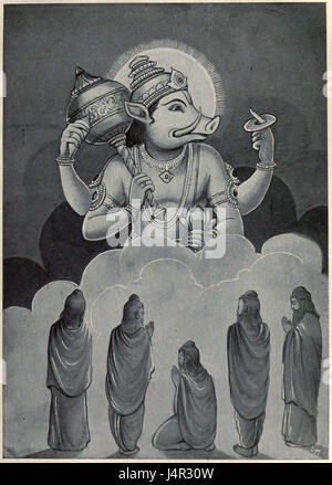 A depiction of the Hindu God Vishnu in his form as Narayana, a central ...