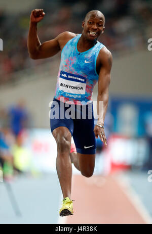 Luvo Manyonga of South Africa competes in long jump during the ...