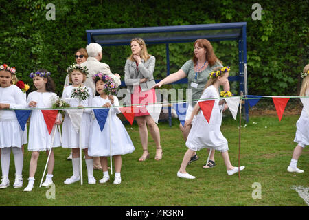 Brentham Garden Suburb, London, UK. 13th May 2017. May Day Stock Photo ...