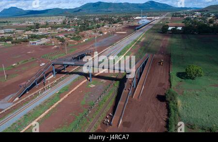 Mombasa. 10th May, 2017. Aerial photo taken on May 10, 2017 shows a ...