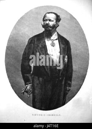 A portrait of Vittorio Emanuele II, the first king of a unified Italy ...