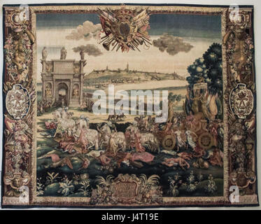 This artwork depicts the historical event of Buda being conquered by ...