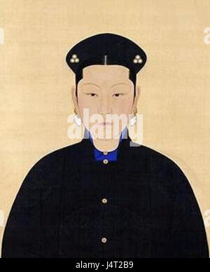 Empress Consort XiaoZhao of the Qing Dynasty is depicted in this ...