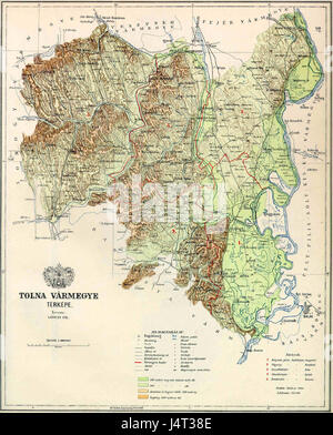 Tolna county map Stock Photo - Alamy