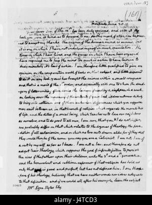 Thomas Jefferson Ezra Stiles letter Stock Photo - Alamy