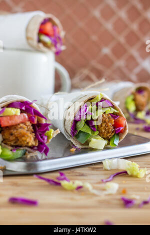 Popcorn Chicken Wraps Stock Photo - Alamy