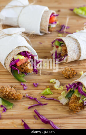 Popcorn Chicken Wraps Stock Photo - Alamy