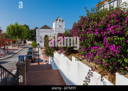 Maro, Spain - May 05, 2017: Historic streets of Maro village near Nerja ...