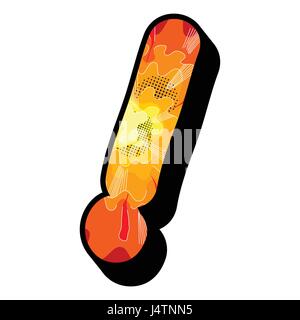 Exclamation mark filled with comic book explosion, background Stock ...