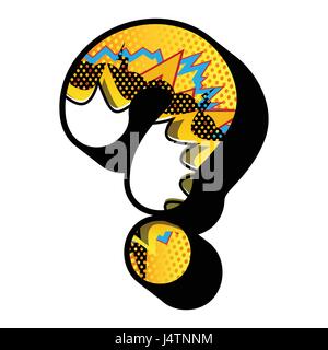 Question mark filled with comic book explosion, background Stock Vector ...
