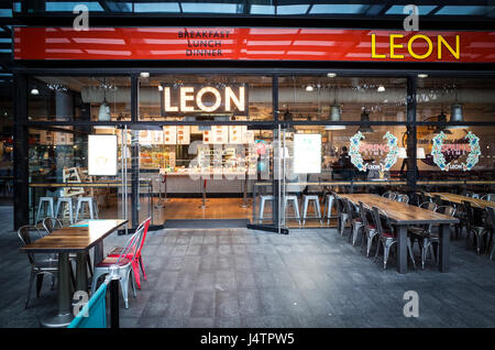 Leon fast food restaurant chain frontage, London, UK Stock Photo - Alamy