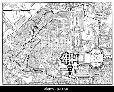 Vatican City Map 1929 Stock Photo - Alamy