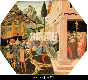 The Abduction of Helen, painting by Italian artist Beato Angelico ...