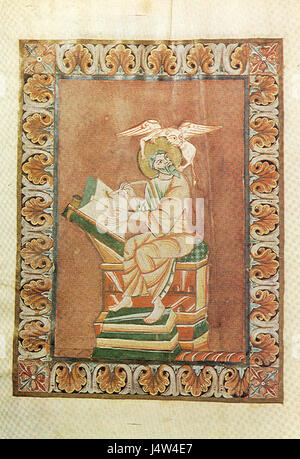 The 'Evangeliar Markus', an illuminated manuscript from the Middle Ages ...