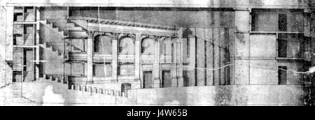 Wren's sectional plan of Drury Lane, 1674 Stock Photo - Alamy