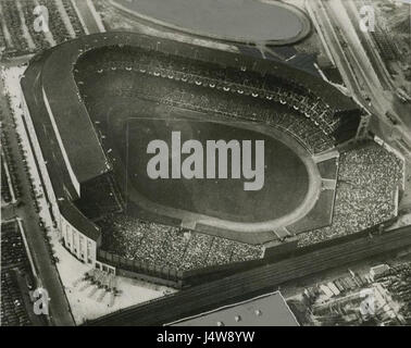 An aerial view of iconic Yankee Stadium in Bronx, New York City, US ...