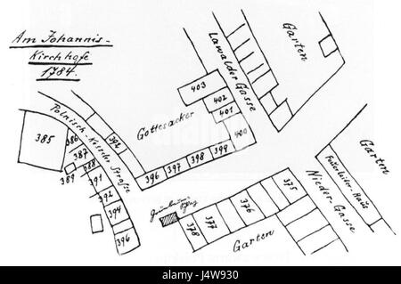 This map shows the layout of a cemetery in Augustow, Poland, dated 1929 ...