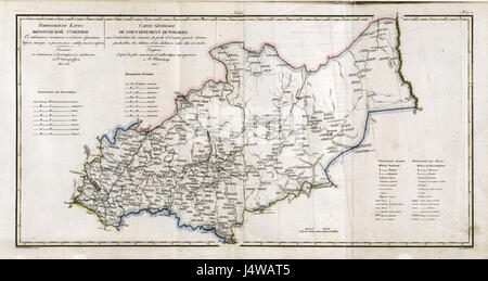 Vologda Governorate map Stock Photo - Alamy