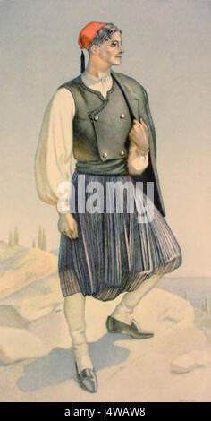 The 'Vraka' is a traditional Greek costume worn in the Epirus region ...