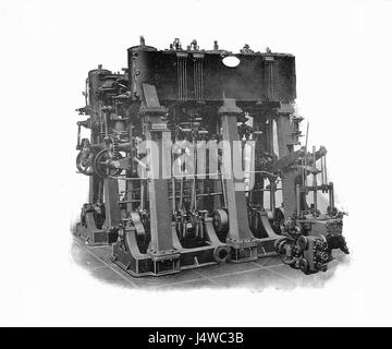 Twin-screw triple-expansion marine steam engines (Rankin Kennedy ...