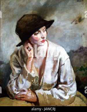 A portrait of Sir William Orpen (1878-1931), an Irish artist who worked ...