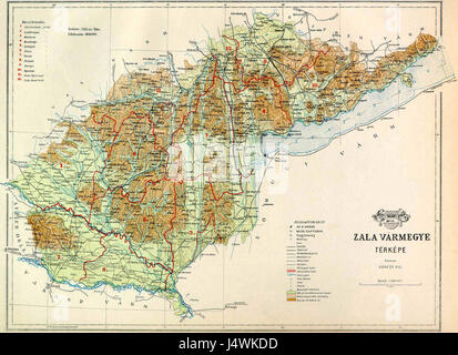 Zala county map Stock Photo - Alamy