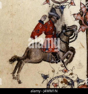 The Merchant - Ellesmere Chaucer Stock Photo - Alamy