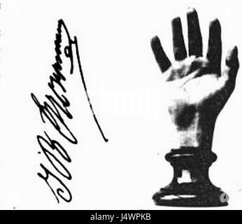 Troppmann signature et moulage de la main MMC GM Stock Photo - Alamy