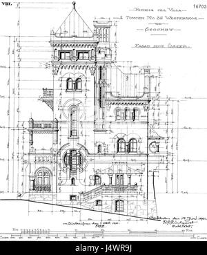 Villa Hexa ritning 1901c Stock Photo - Alamy