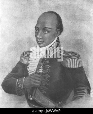 A painting of Toussaint L'Ouverture, the leader of the Haitian ...