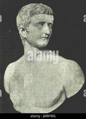 Statue of Tiberius Roman emperor at the Louvre museum in Paris, France ...
