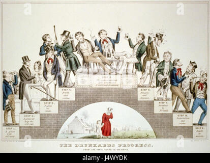 The drunkard's progress Stock Photo - Alamy