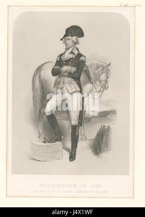 George Washington taking command of the army. First President of the ...
