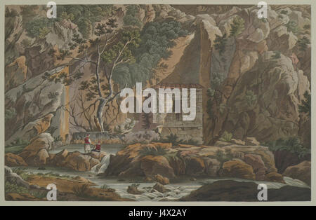 'The Kastalian Spring' by Edward Dodwell (1819) is a detailed landscape ...