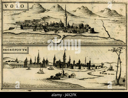 'Volo Negroponte' by Vincenzo Coronelli, created in 1686, depicts a map ...
