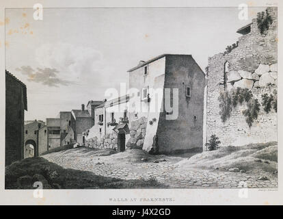 Edward Dodwell's 1834 depiction of the walls at Praeneste captures the ...