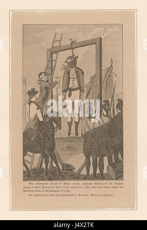 The unfortunate death of Major Andre (facsimile from a rare print Stock ...