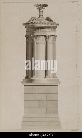 This 1762 drawing by Stuart James and Nicholas Revett depicts the plan ...
