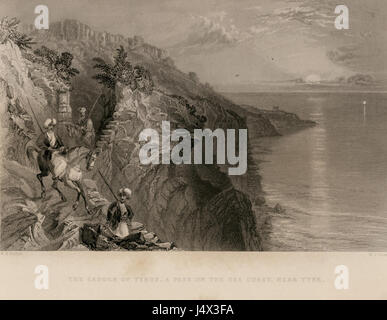 This 1836 painting, 'The Ladder of Tyrus A Pass on the Sea Coast, near ...