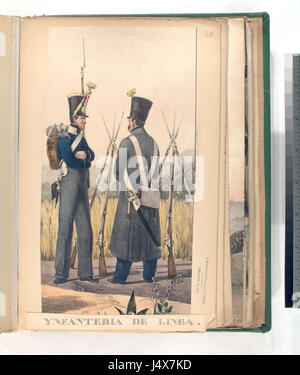 'Ynfanteria de Linea' refers to line infantry, a standard formation ...