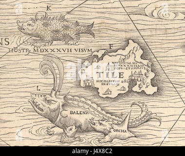 Carta Marina, map of Olaus Magnus 1539. 852 Map of Olaus Magnus, copy ...
