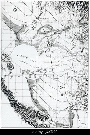 Tulare Lake map Stock Photo - Alamy
