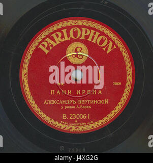 This is a recording from Russian singer Vertinsky, released on ...
