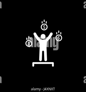 Financial Independence Icon. Business Concept. Flat Design Stock Vector ...