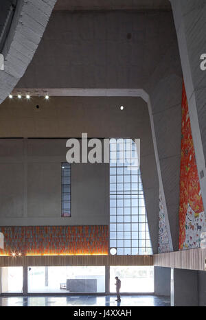 Interior view in foyeur. Tagore Memorial Hall, Ahmedebad, India ...