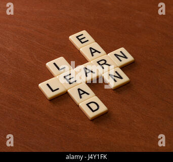 Education concept: Coaching on puzzle background Stock Photo - Alamy