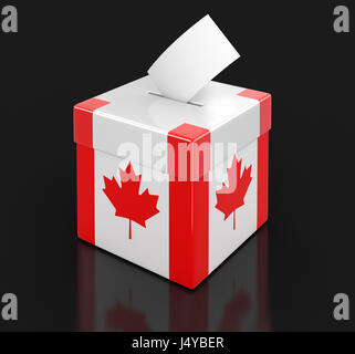 Ballot Box with Canadian flag. Image with clipping path Stock Photo - Alamy